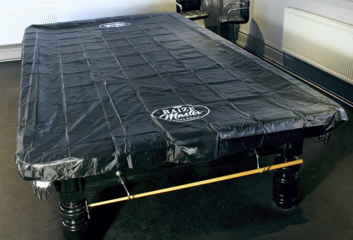Snooker Table Cover 12ft - Nylon Fitted Black by Baize Master – Baize ...